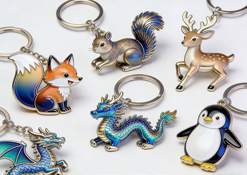 Custom 3D Keychains Manufacturer | OEM PVC & Metal 3D Keyring Factory